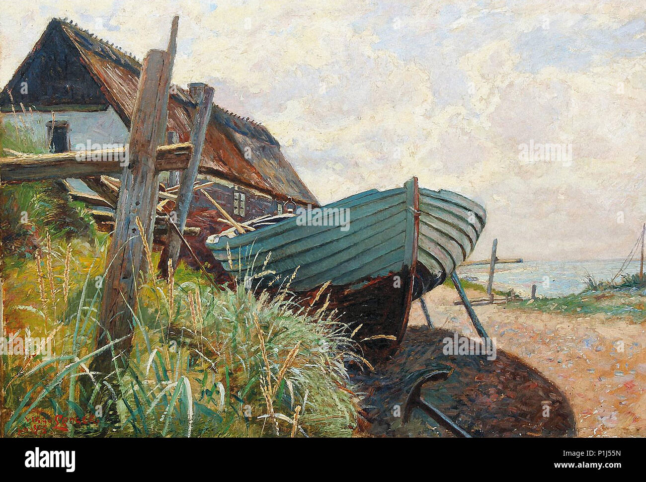 Langer Olaf Viggo Peter - Boat on the Beach Stock Photo - Alamy