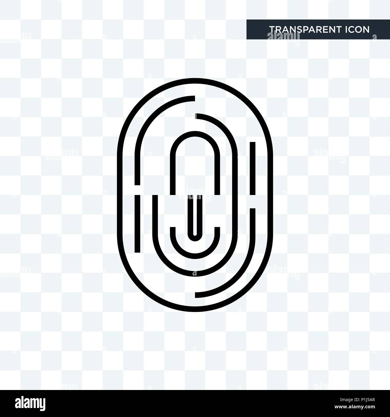 Human Fingerprint vector icon isolated on transparent background, Human ...