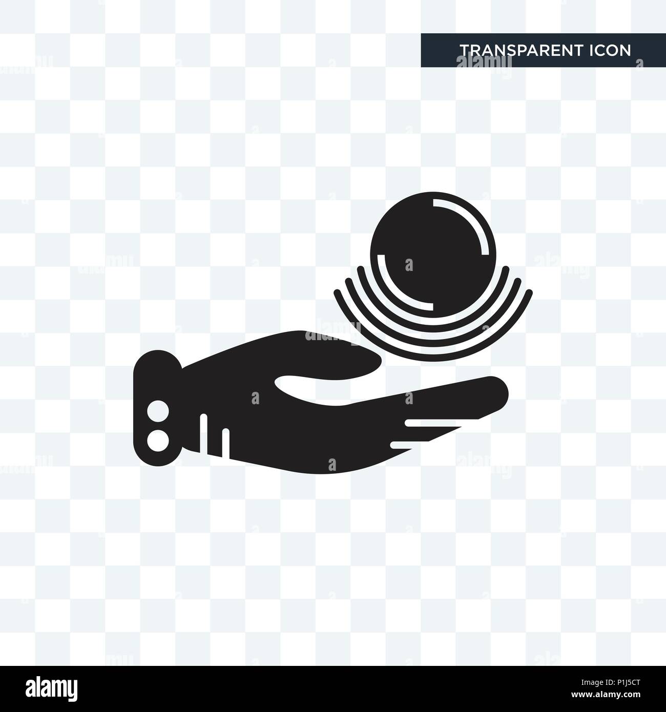 Telekinesis vector icon isolated on transparent background, Telekinesis ...