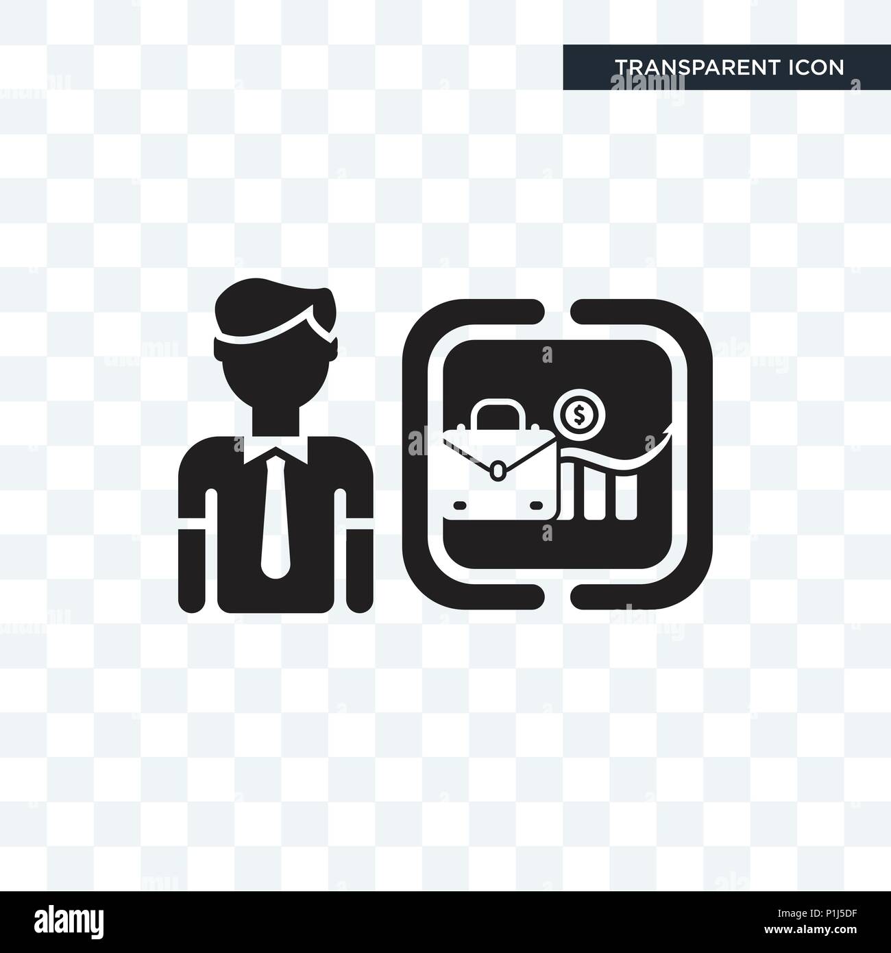 Businessman vector icon isolated on transparent background, Businessman ...
