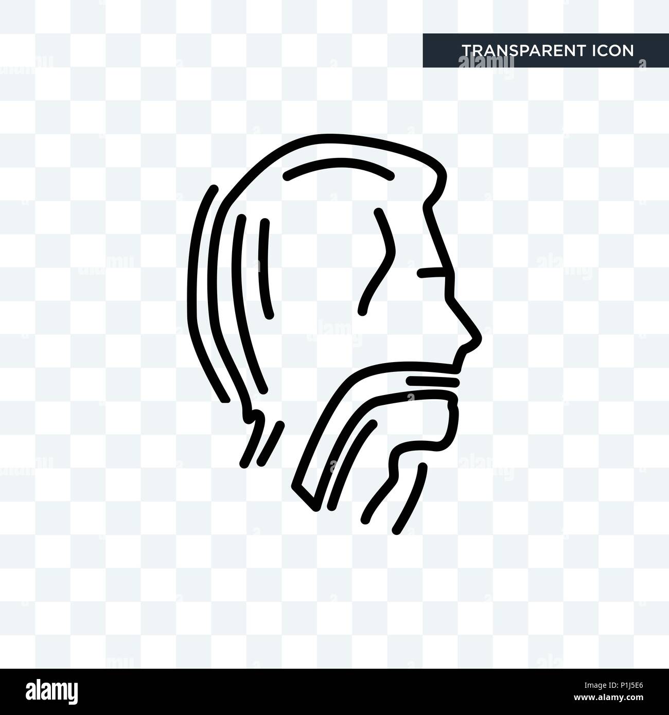 Human Trachea vector icon isolated on transparent background, Human ...