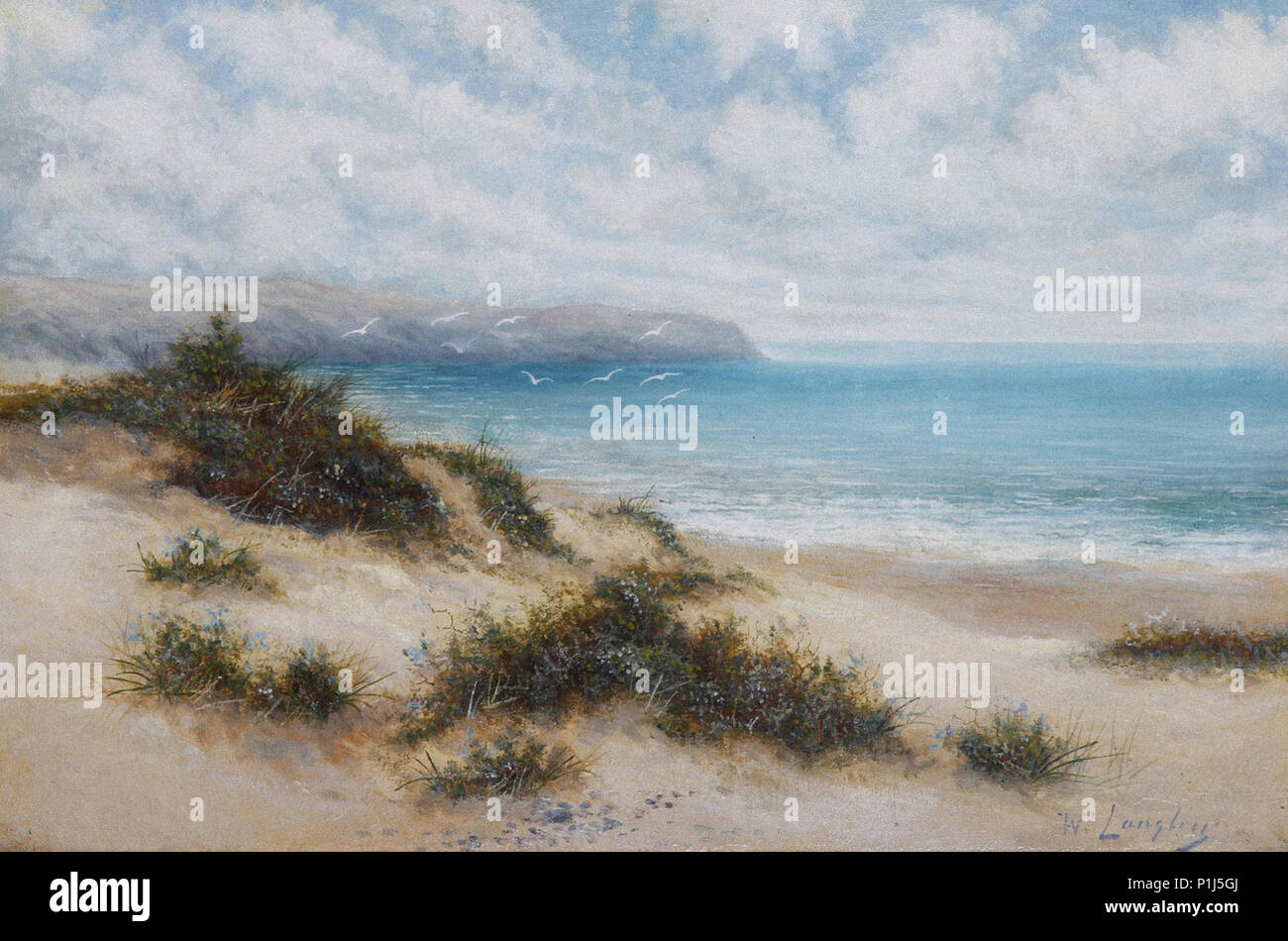 Langley William - Coastal Landscape 2 Stock Photo - Alamy