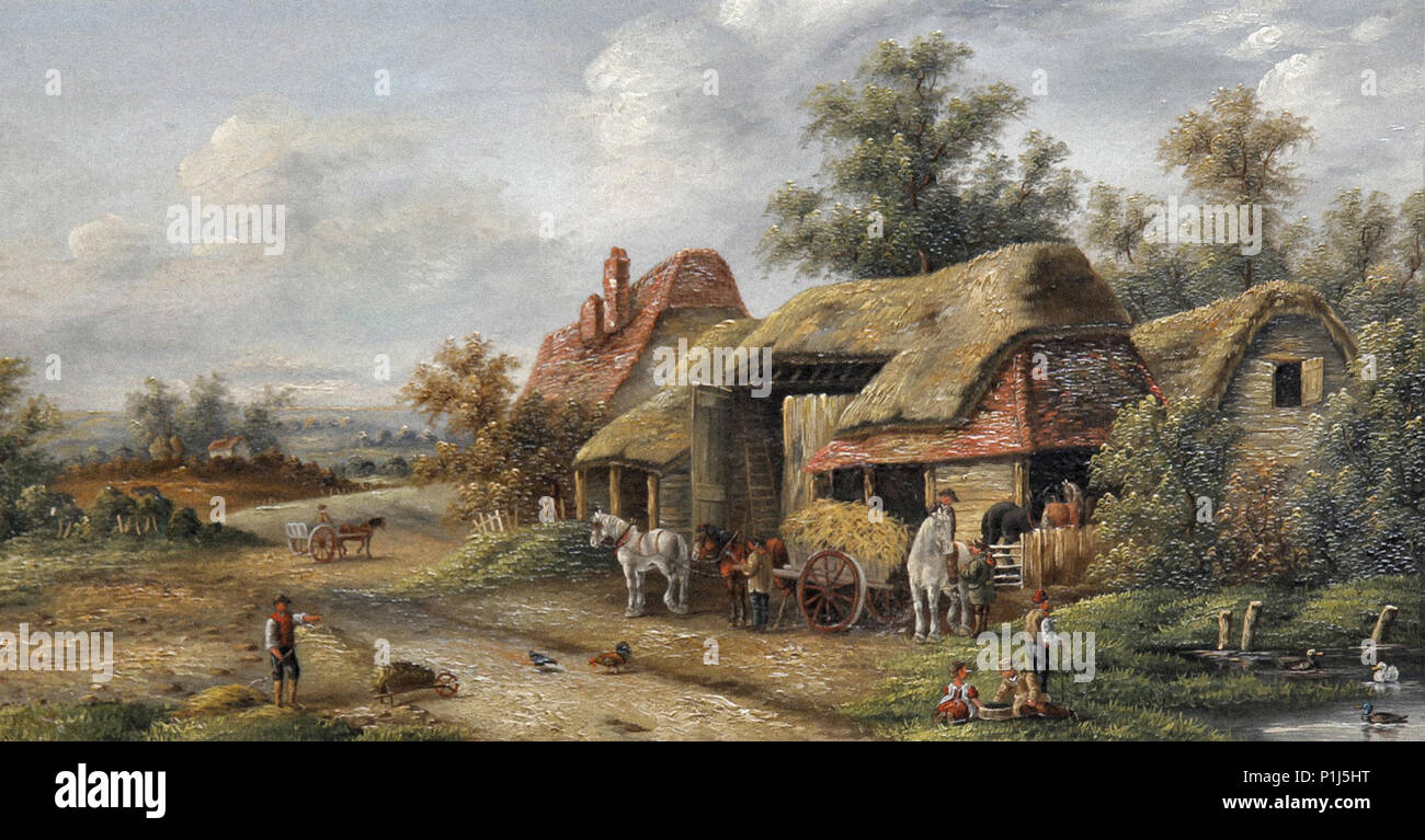 Lara Georgina - Busy Farmyard Scene 2 Stock Photo - Alamy