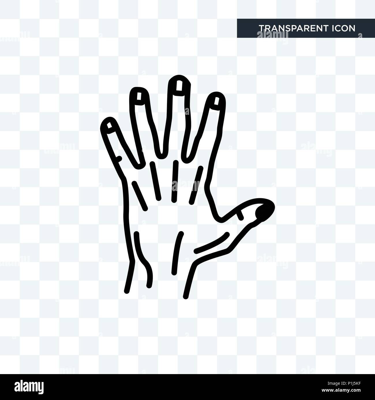 Men Hand vector icon isolated on transparent background, Men Hand logo ...