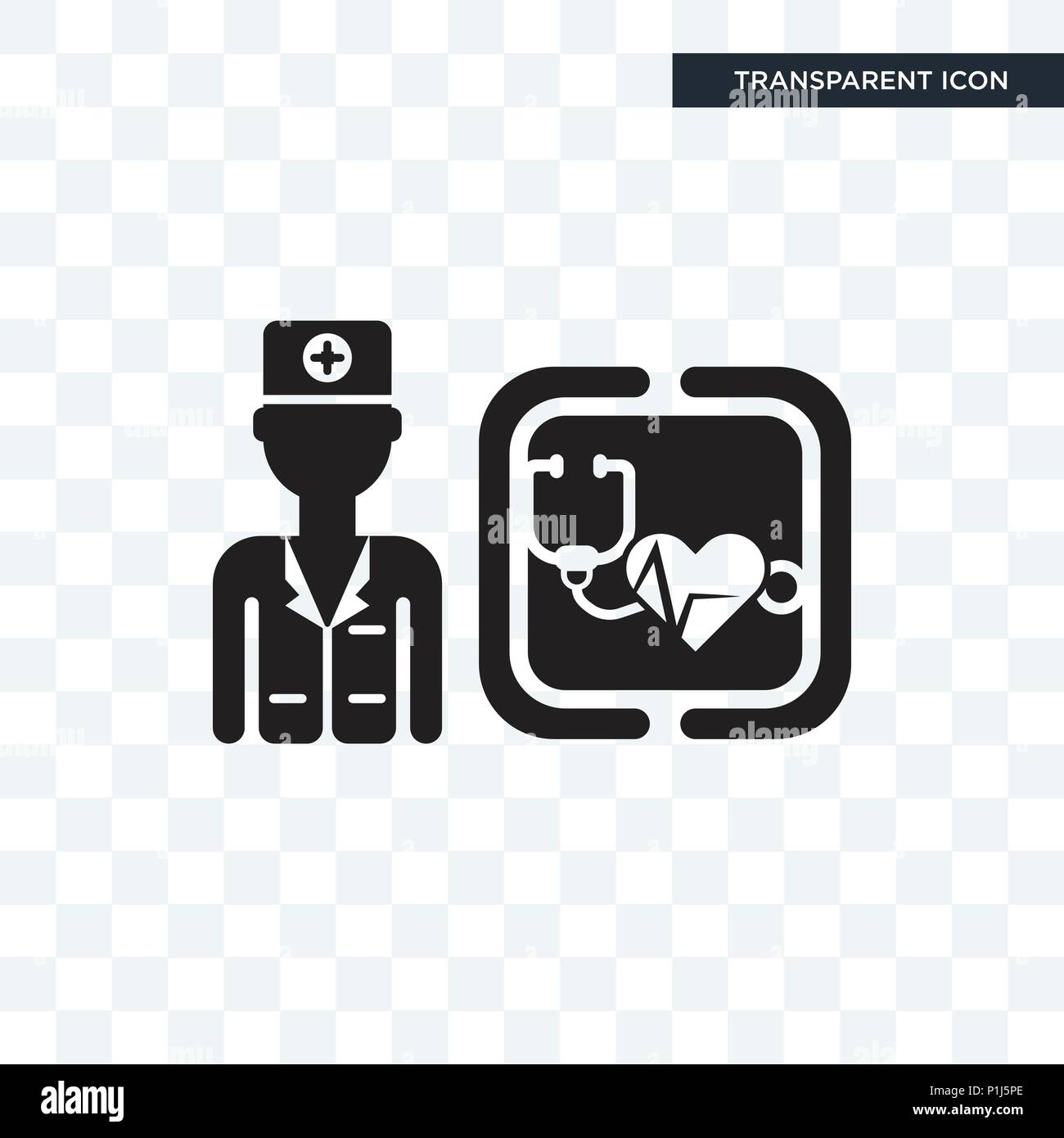 Doctor vector icon isolated on transparent background, Doctor logo ...