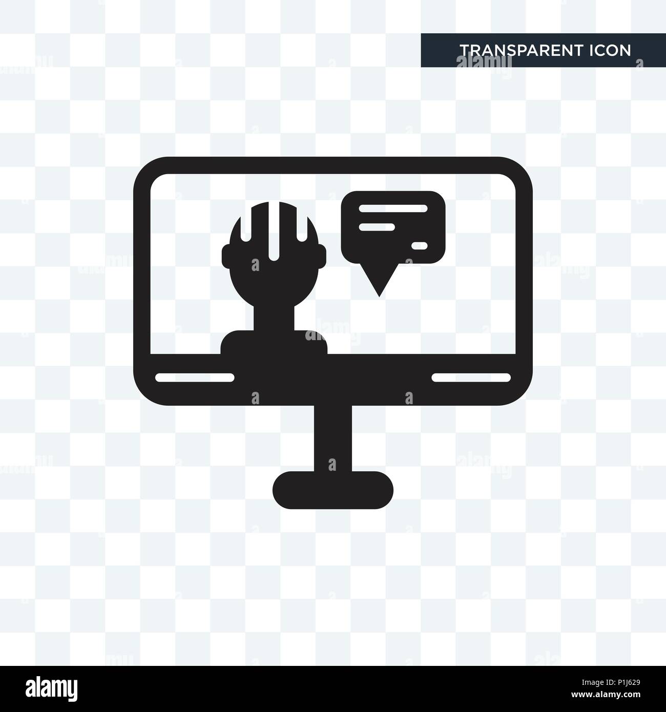 Artificial intelligence vector icon isolated on transparent background ...