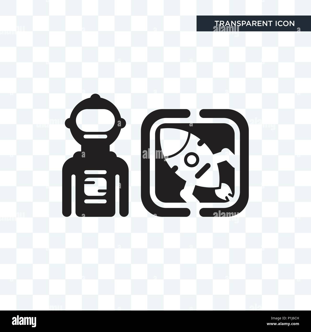 Spaceman vector icon isolated on transparent background, Spaceman logo ...