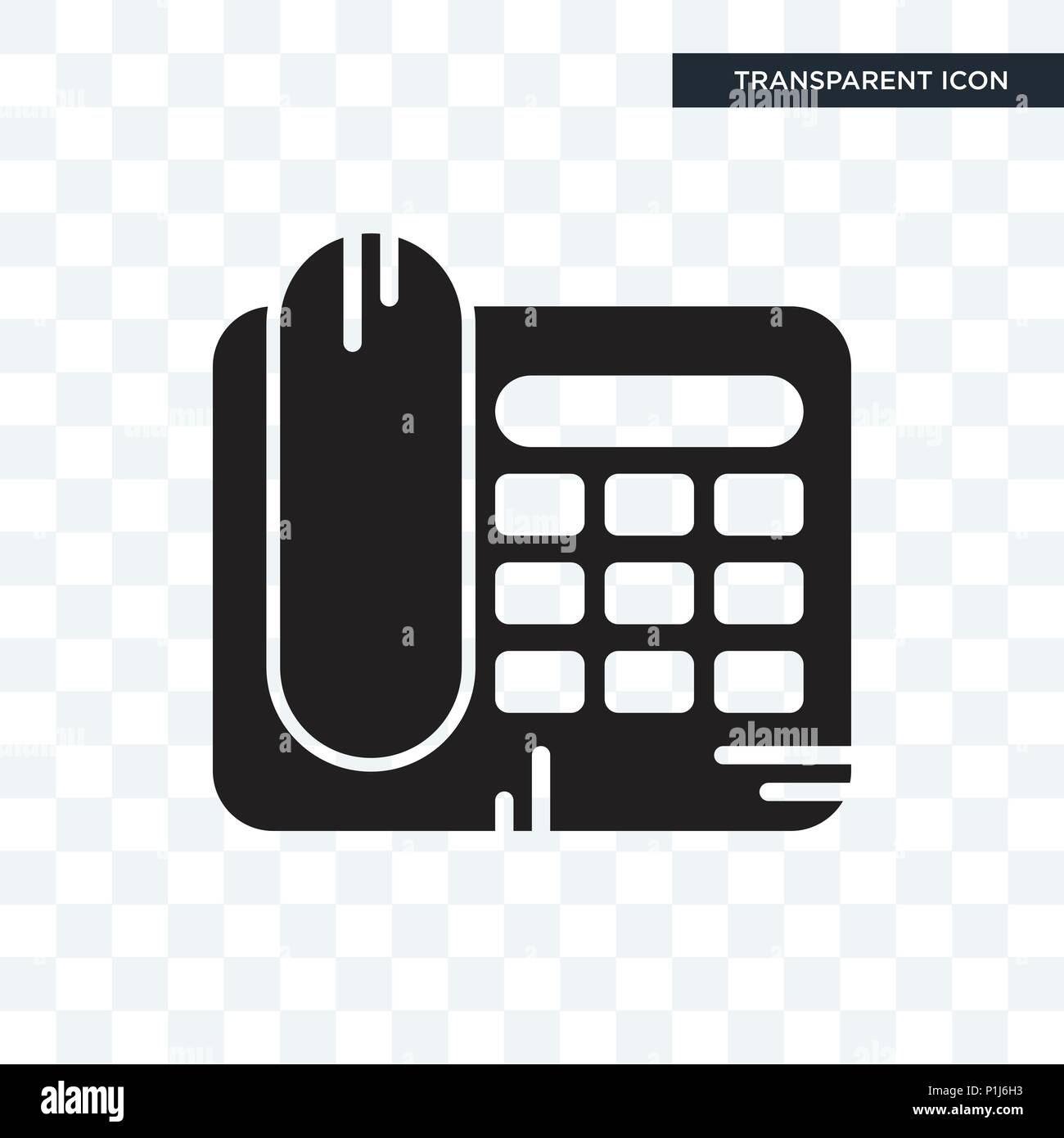 Telephone vector icon isolated on transparent background, Telephone ...