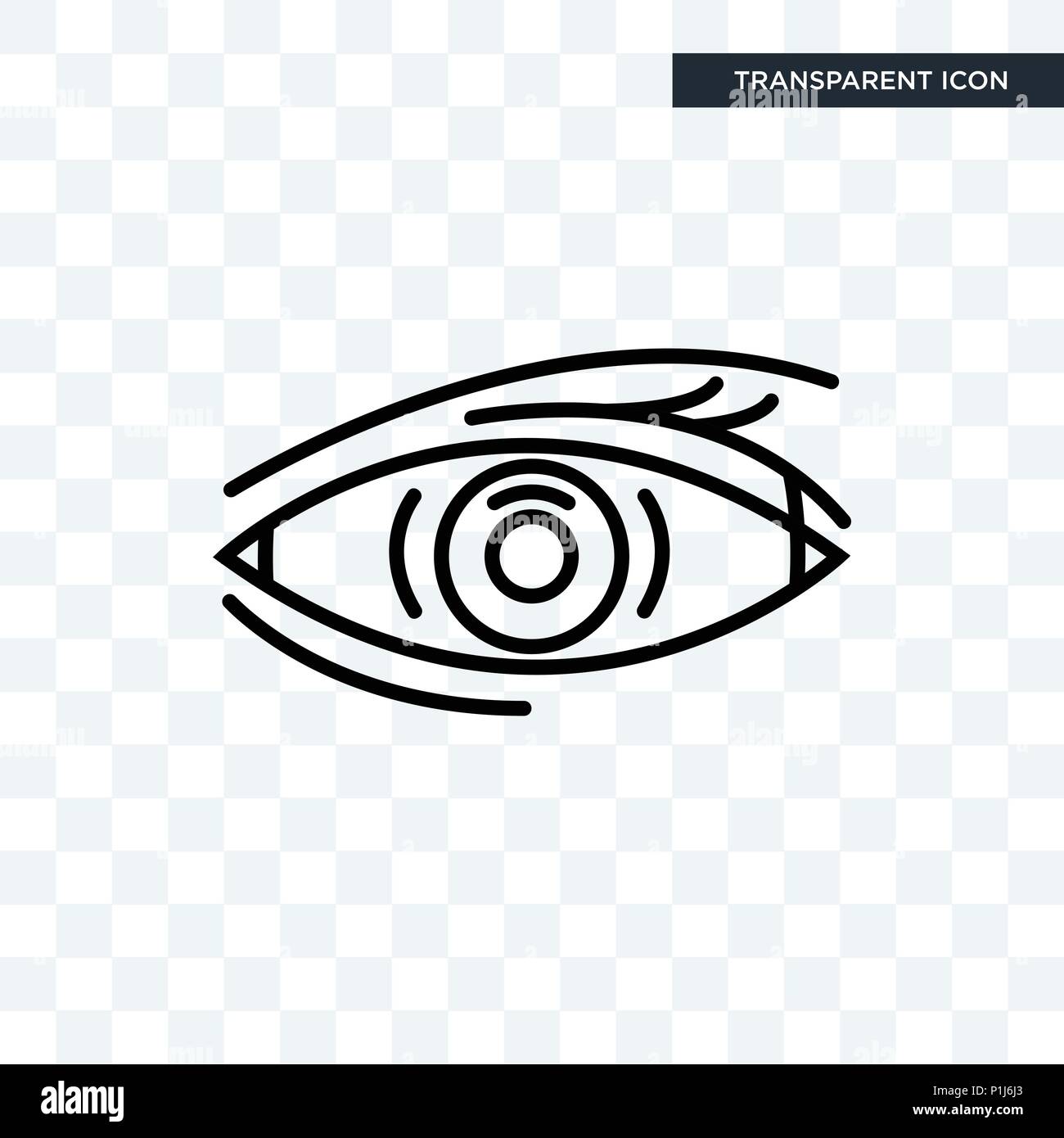 Human Eye vector icon isolated on transparent background, Human Eye ...