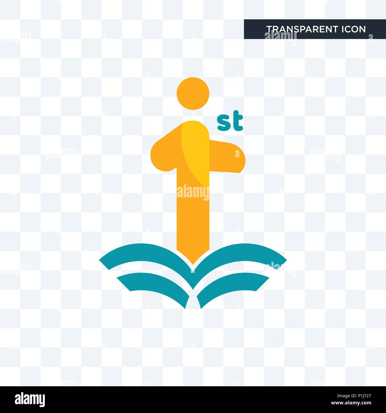 first class vector icon isolated on transparent background, first class ...