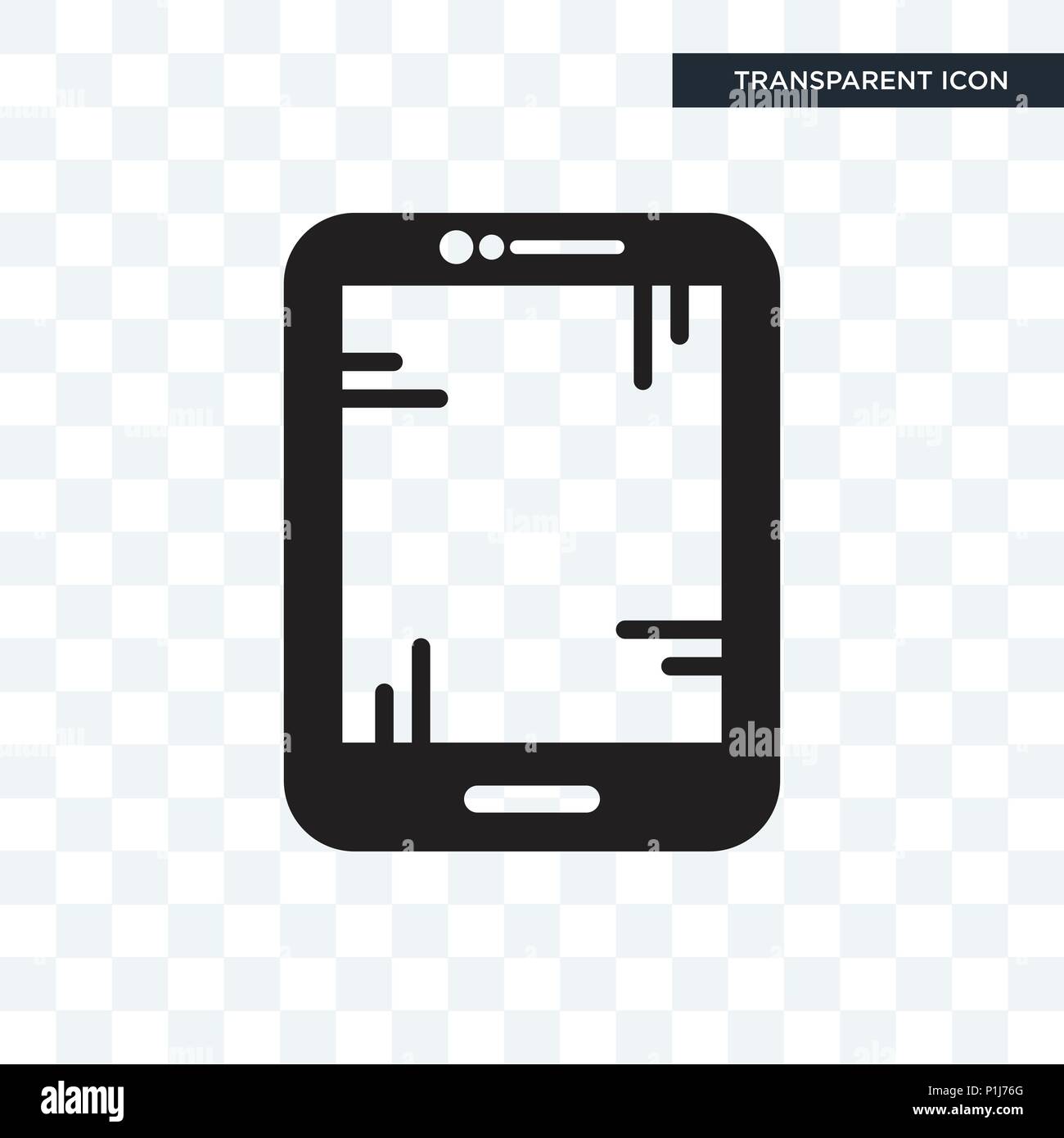 Tablet vector icon isolated on transparent background, Tablet logo ...