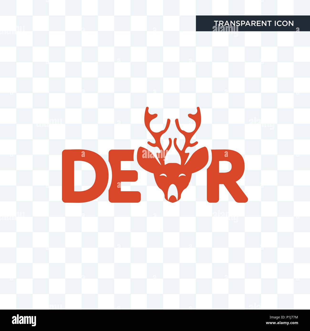 dear vector icon isolated on transparent background, dear logo concept ...