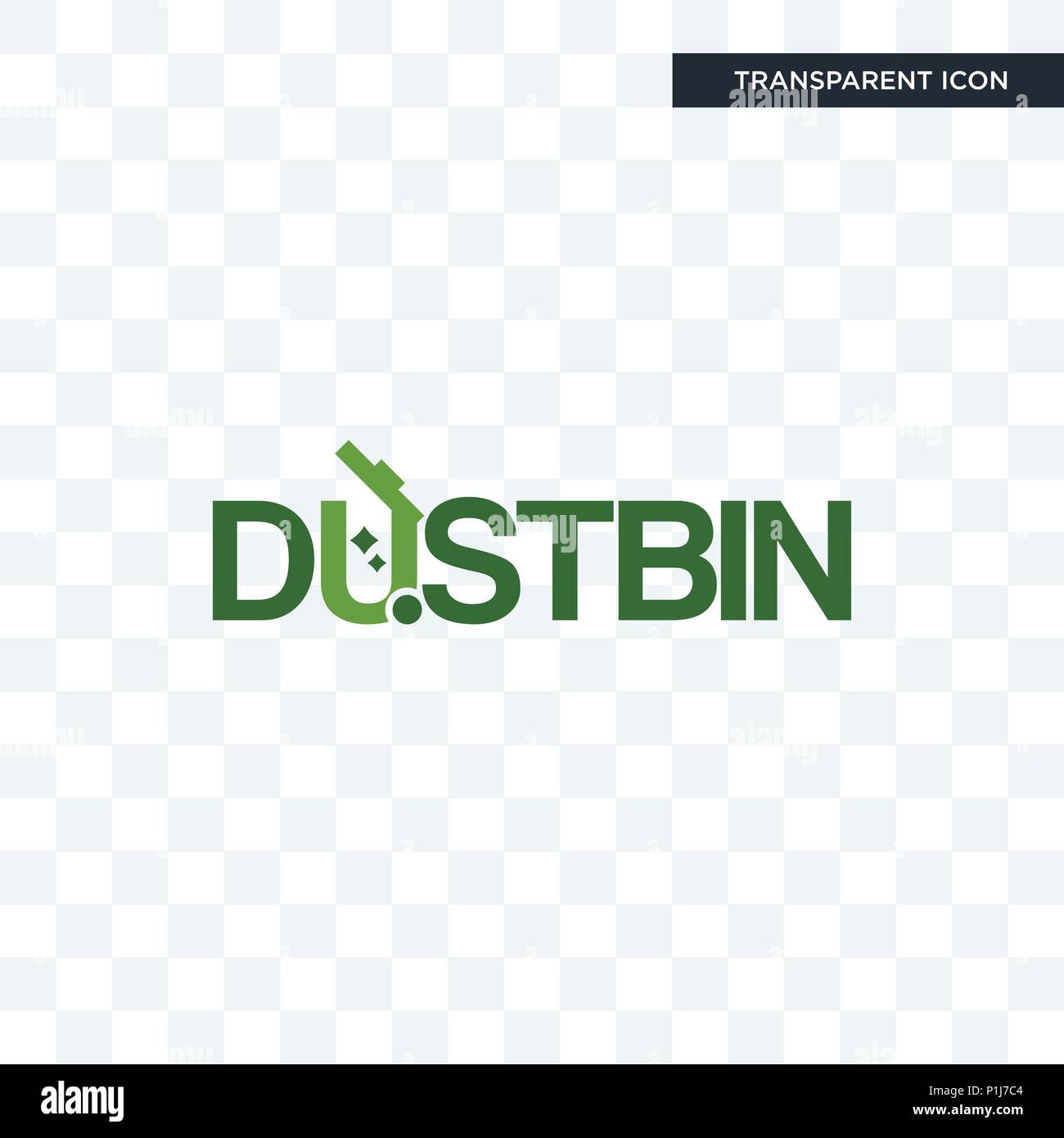 dustbin vector icon isolated on transparent background, dustbin logo ...