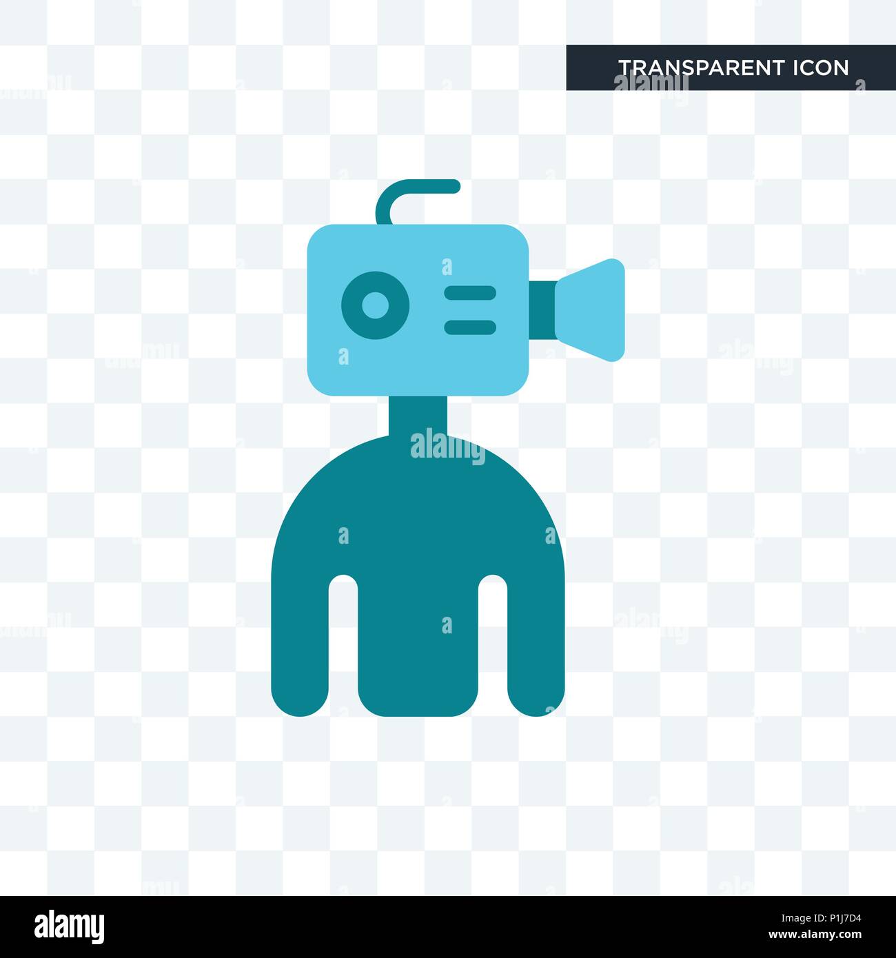 cameraman vector icon isolated on transparent background, cameraman ...