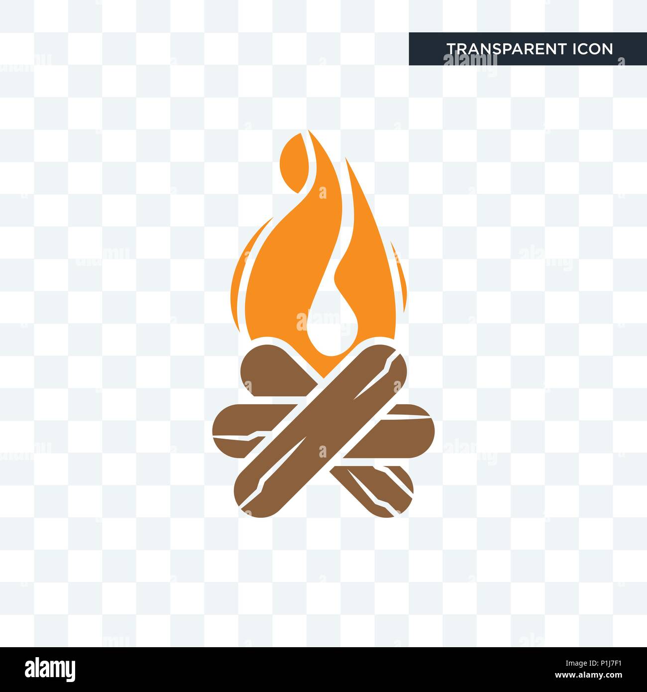 bonfire vector icon isolated on transparent background, bonfire logo ...