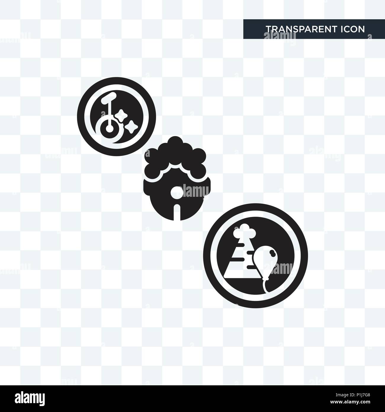 Clown vector icon isolated on transparent background, Clown logo ...
