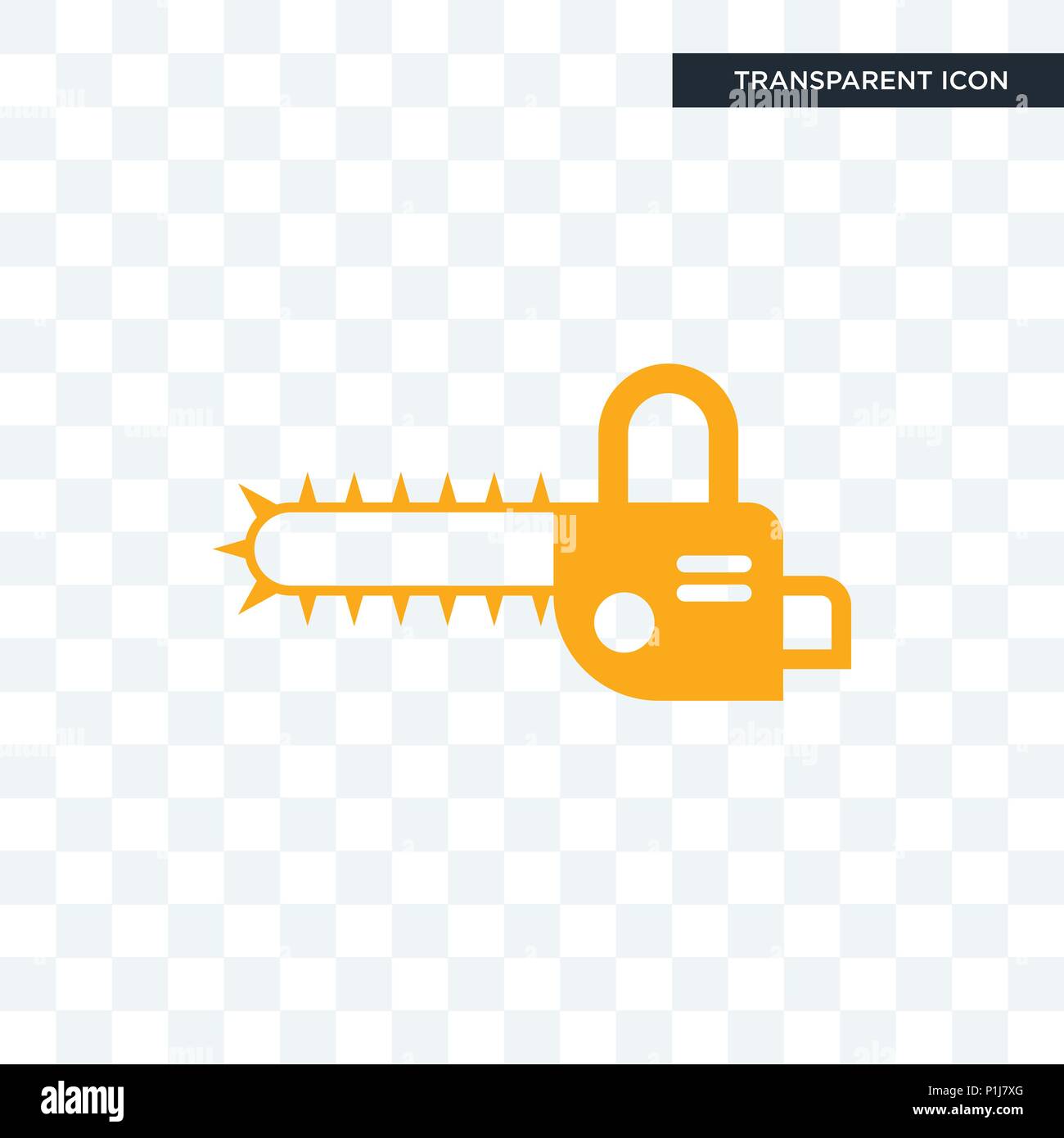 chainsaw vector icon isolated on transparent background, chainsaw logo ...