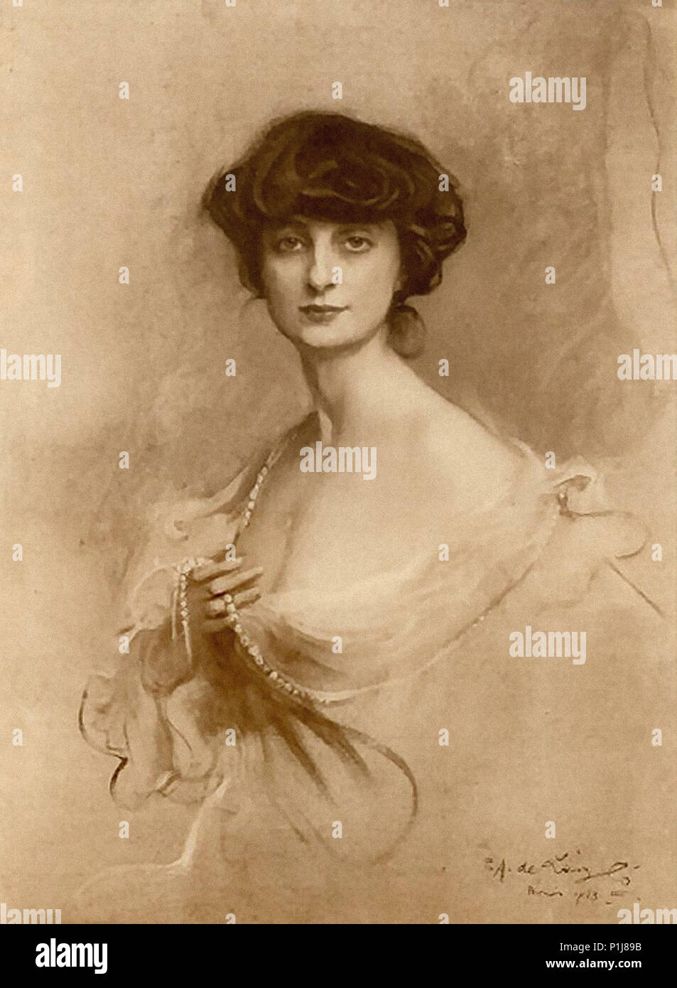 László FüLöp Elek - La Contessa Anna De Noailles Stock Photo - Alamy