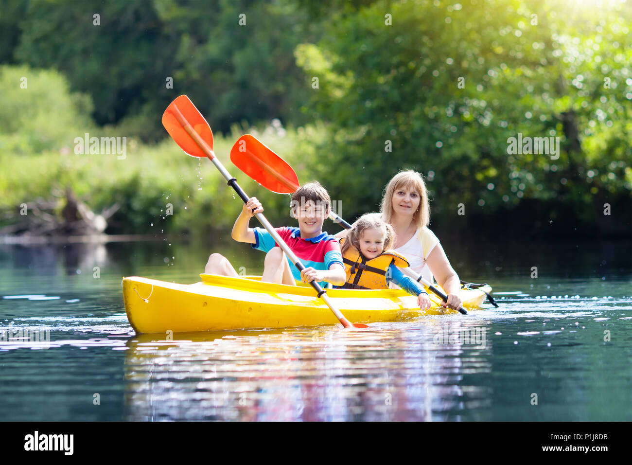 Teen family kayak hi-res stock photography and images - Alamy