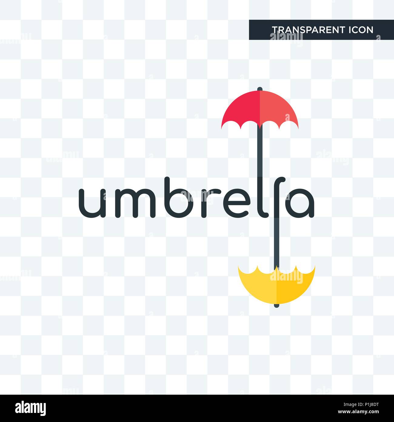 umbrella vector icon isolated on transparent background, umbrella logo ...