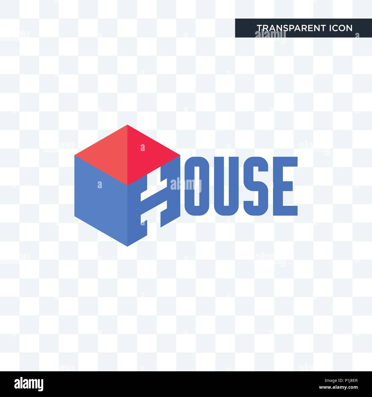 house vector icon isolated on transparent background, house logo ...