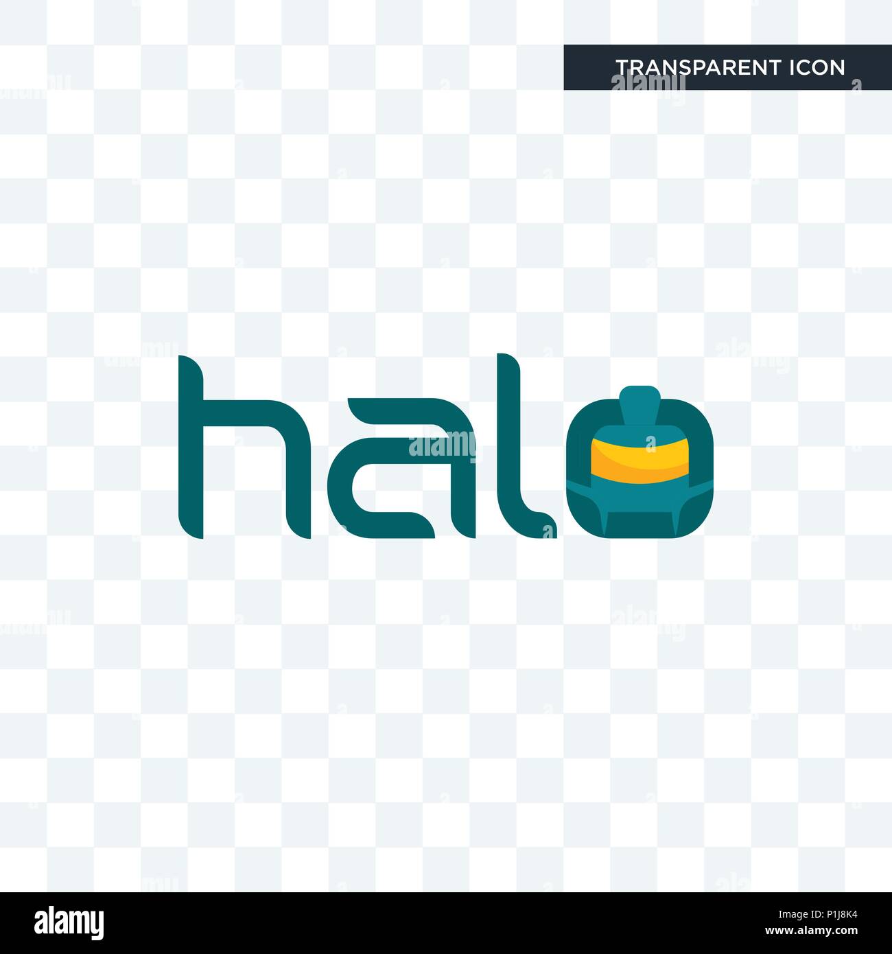 halo vector icon isolated on transparent background, halo logo concept ...