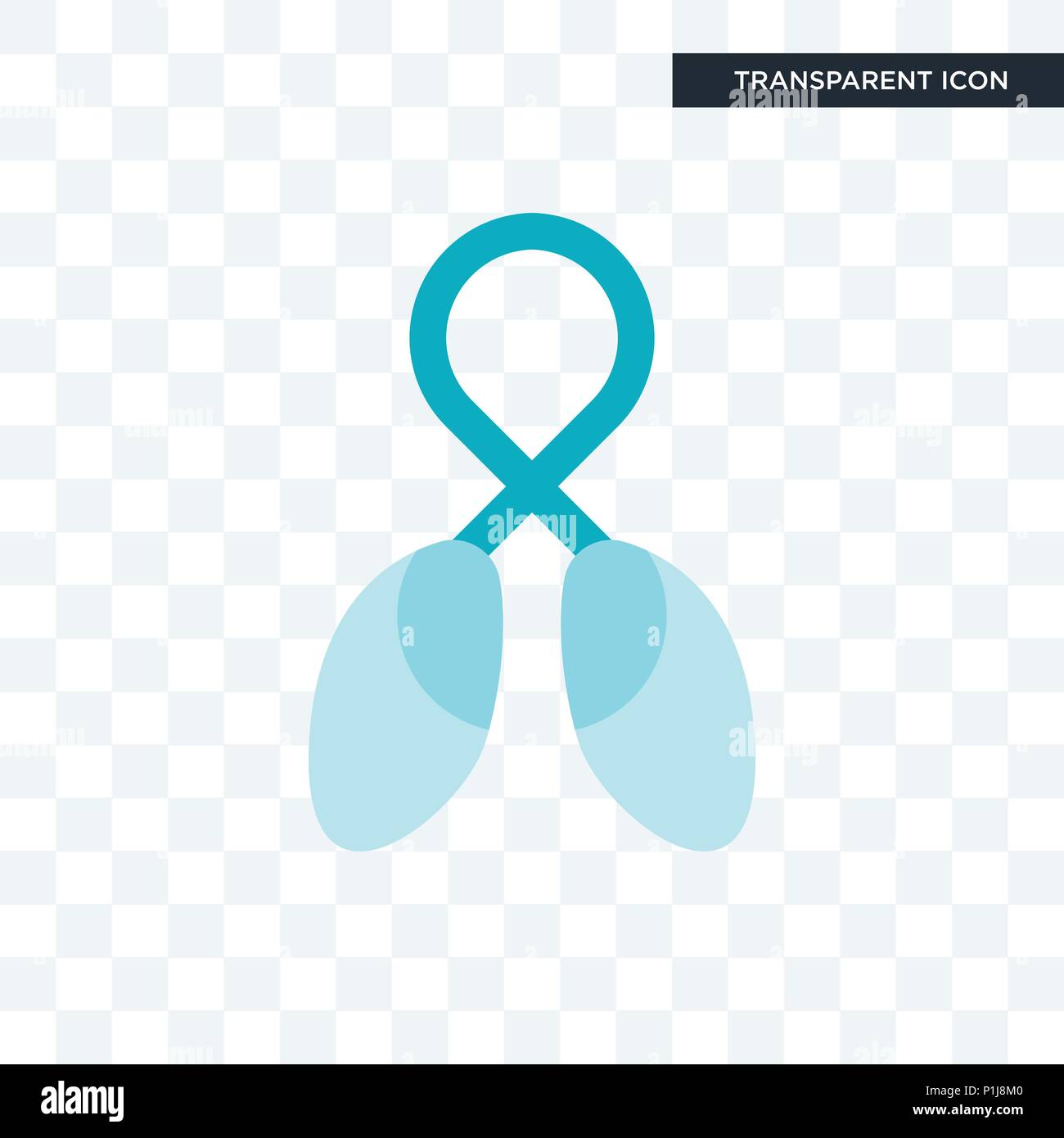 lung cancer vector icon isolated on transparent background, lung cancer ...