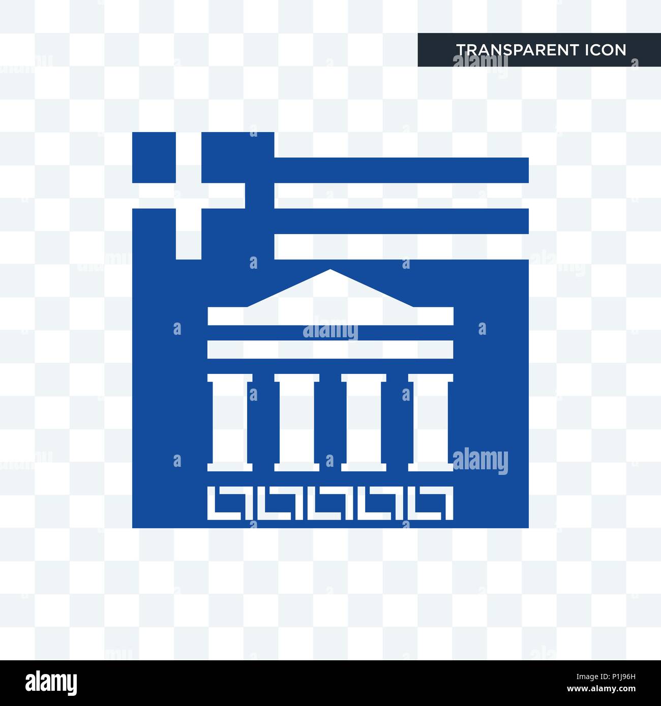 greek vector icon isolated on transparent background, greek logo ...