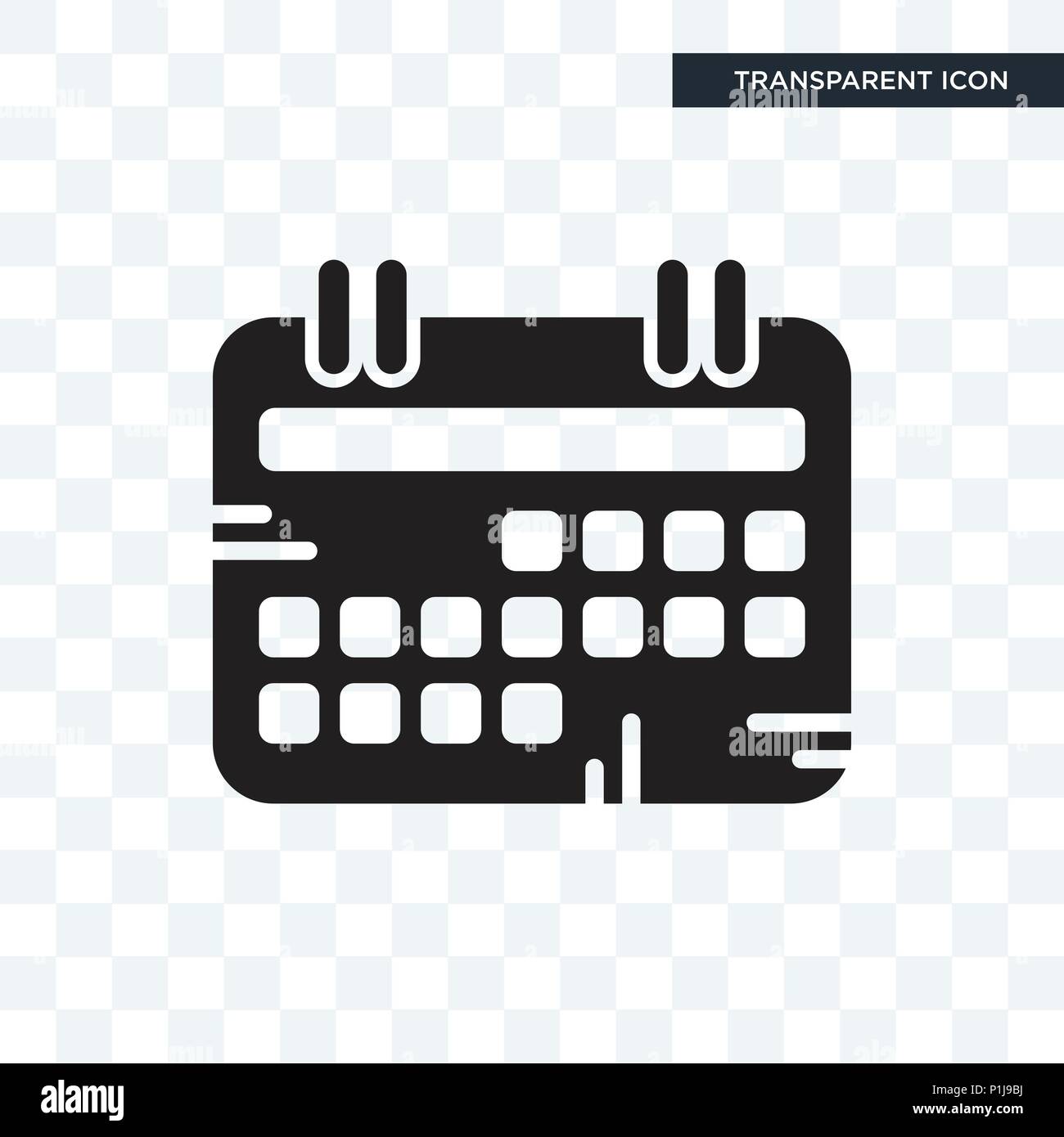 Calendar vector icon isolated on transparent background, Calendar logo ...