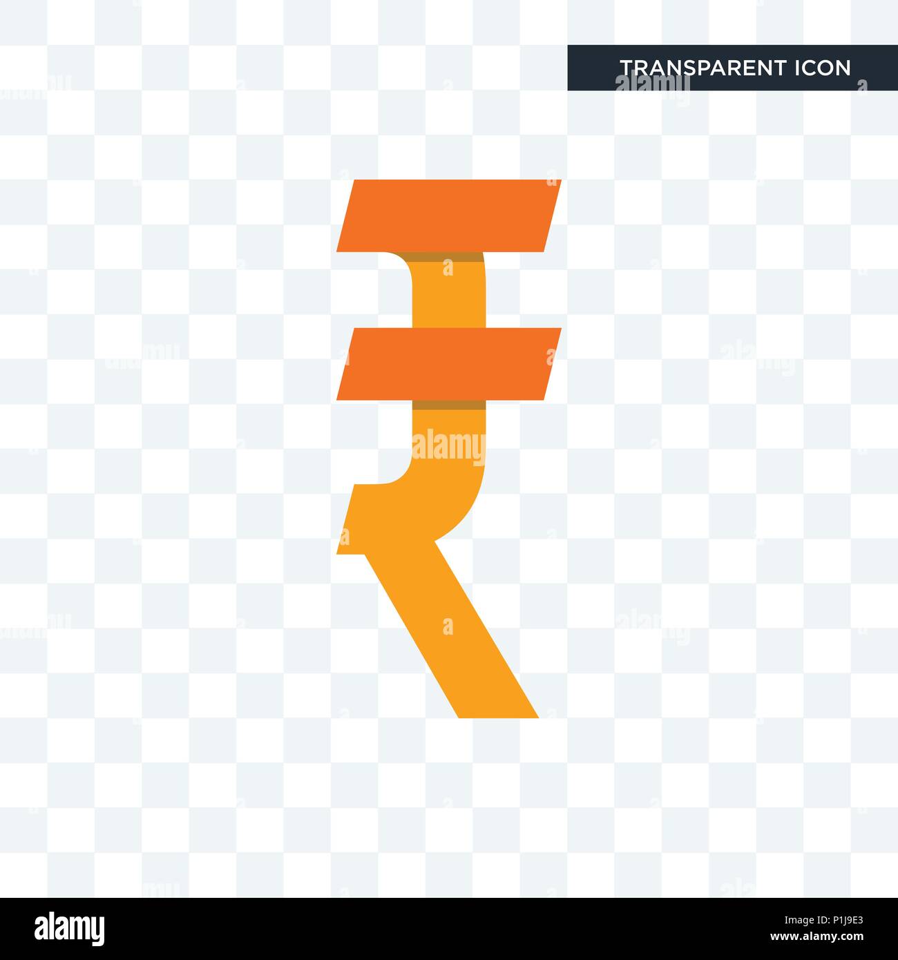 rupee vector icon isolated on transparent background, rupee logo ...