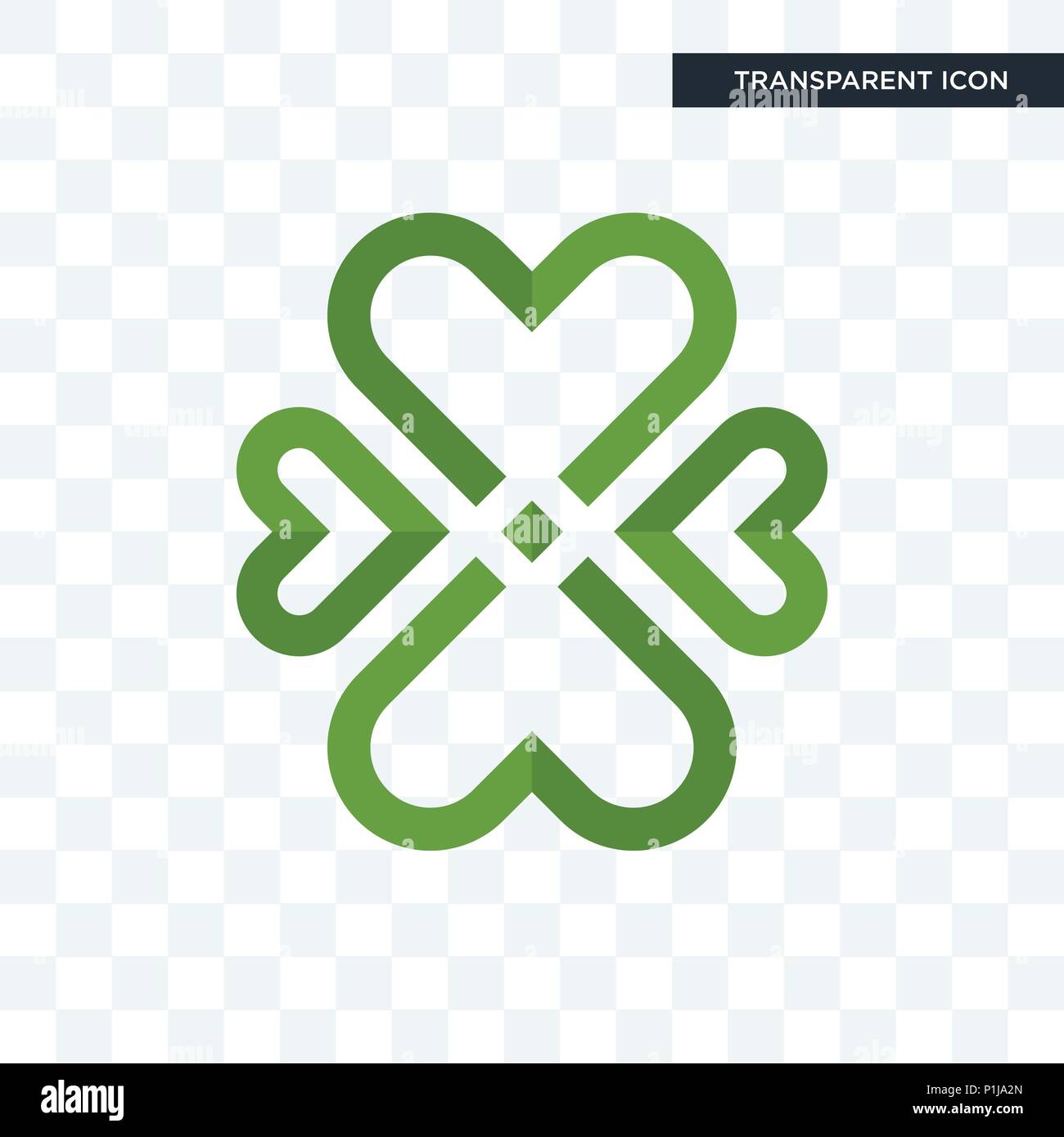 four hearts vector icon isolated on transparent background, four hearts ...