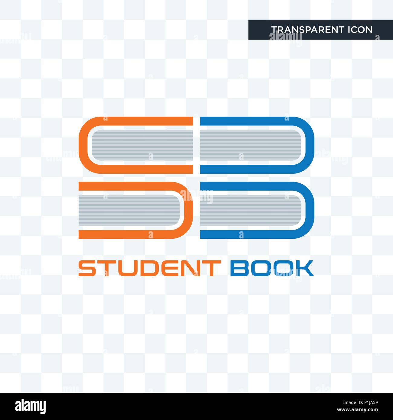 student book vector icon isolated on transparent background, student ...