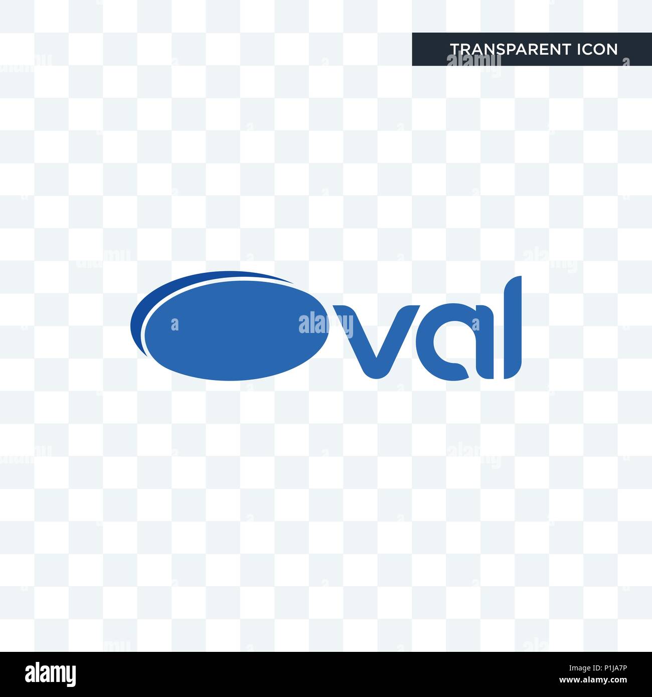 oval vector icon isolated on transparent background, oval logo concept ...