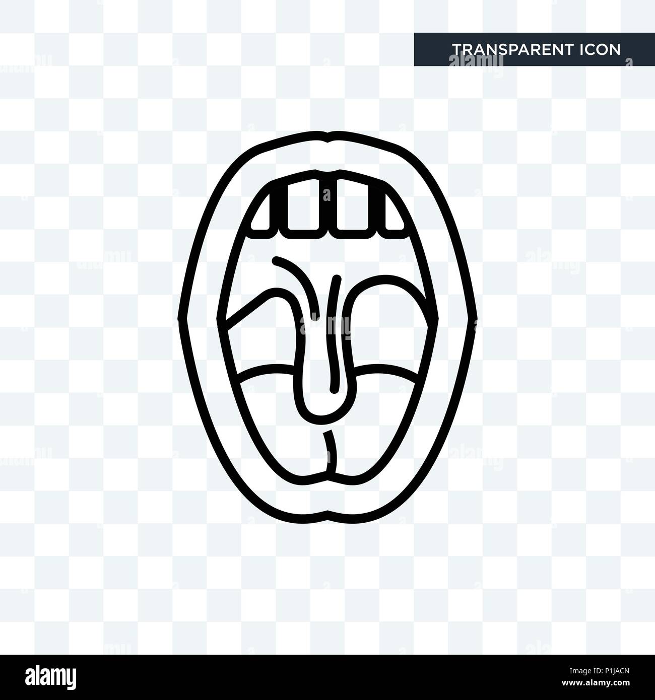 Tonsil vector icon isolated on transparent background, Tonsil logo ...