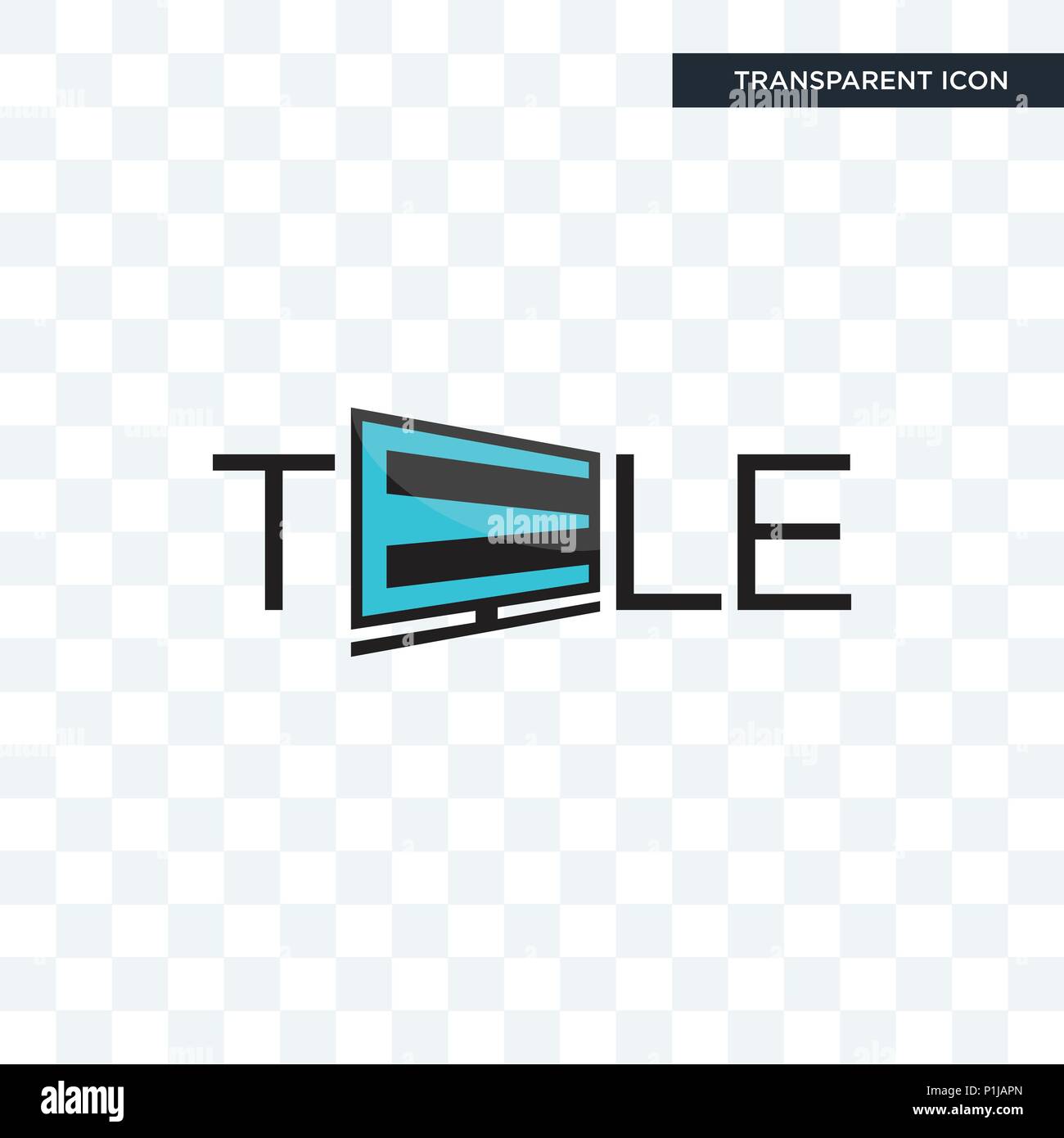 tele vector icon isolated on transparent background, tele logo concept ...