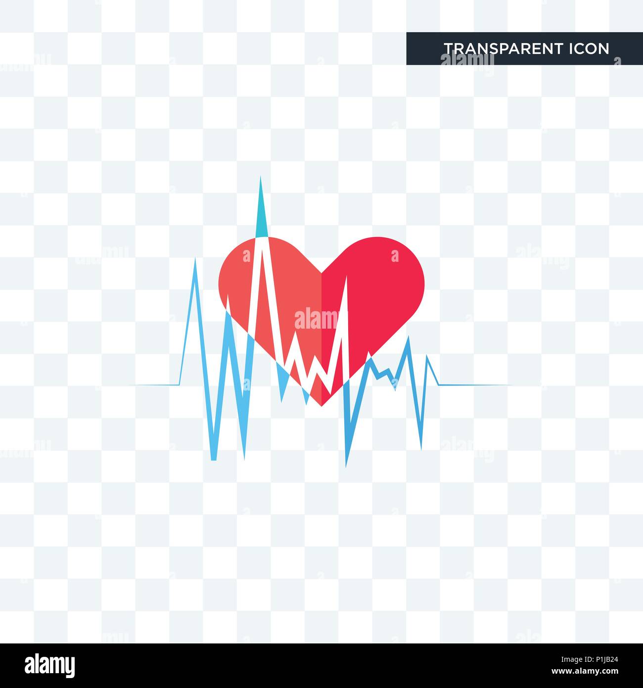 heartbeat vector icon isolated on transparent background, heartbeat ...