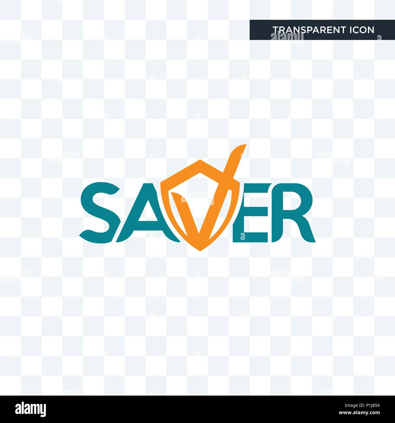 saver vector icon isolated on transparent background, saver logo ...
