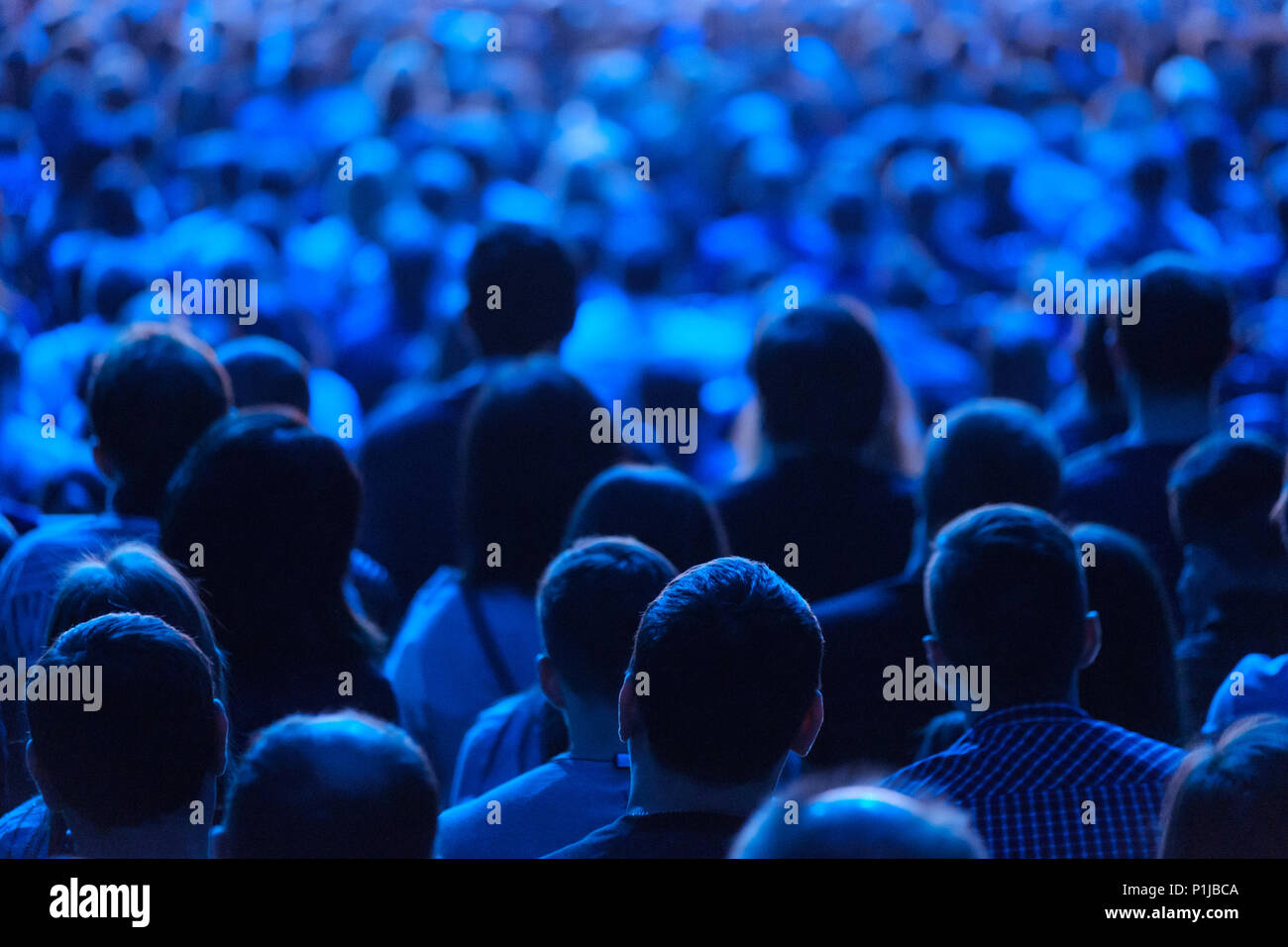 Audience listens lecturer conference hall hi-res stock photography and ...