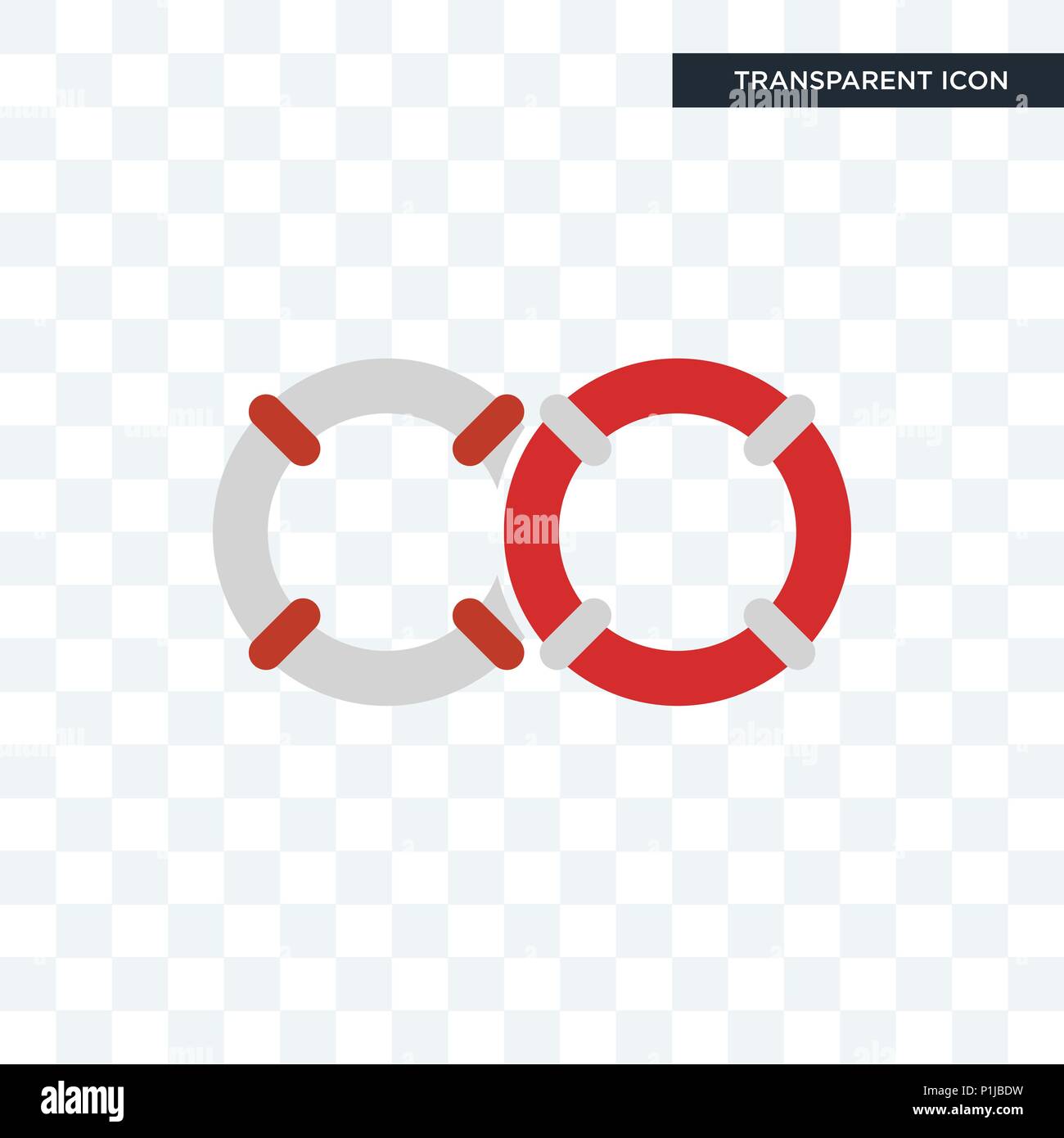 life preserver vector icon isolated on transparent background, life ...