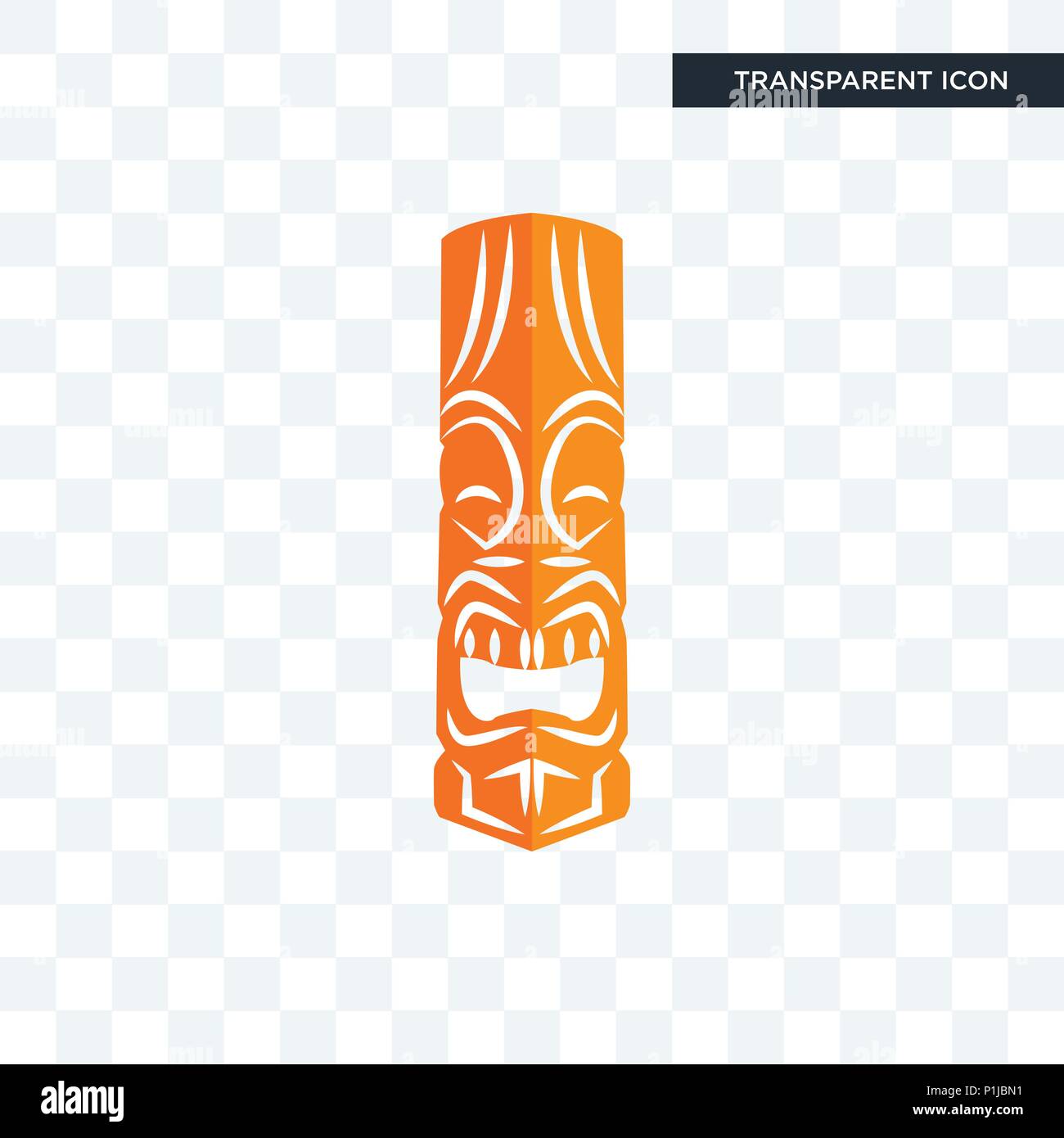 tiki vector icon isolated on transparent background, tiki logo concept ...