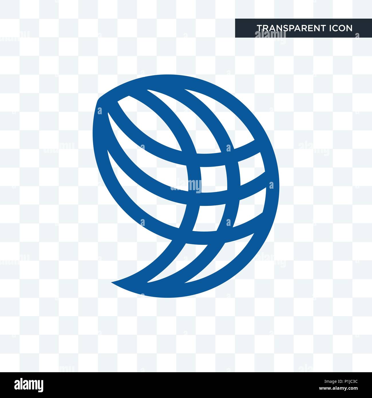 wire globe vector icon isolated on transparent background, wire globe ...