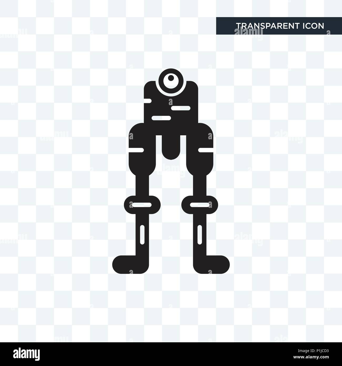 Robot vector icon isolated on transparent background, Robot logo concept Stock Vector Image ...