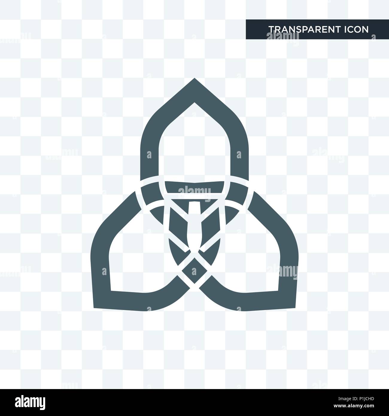 triquetra vector icon isolated on transparent background, triquetra ...