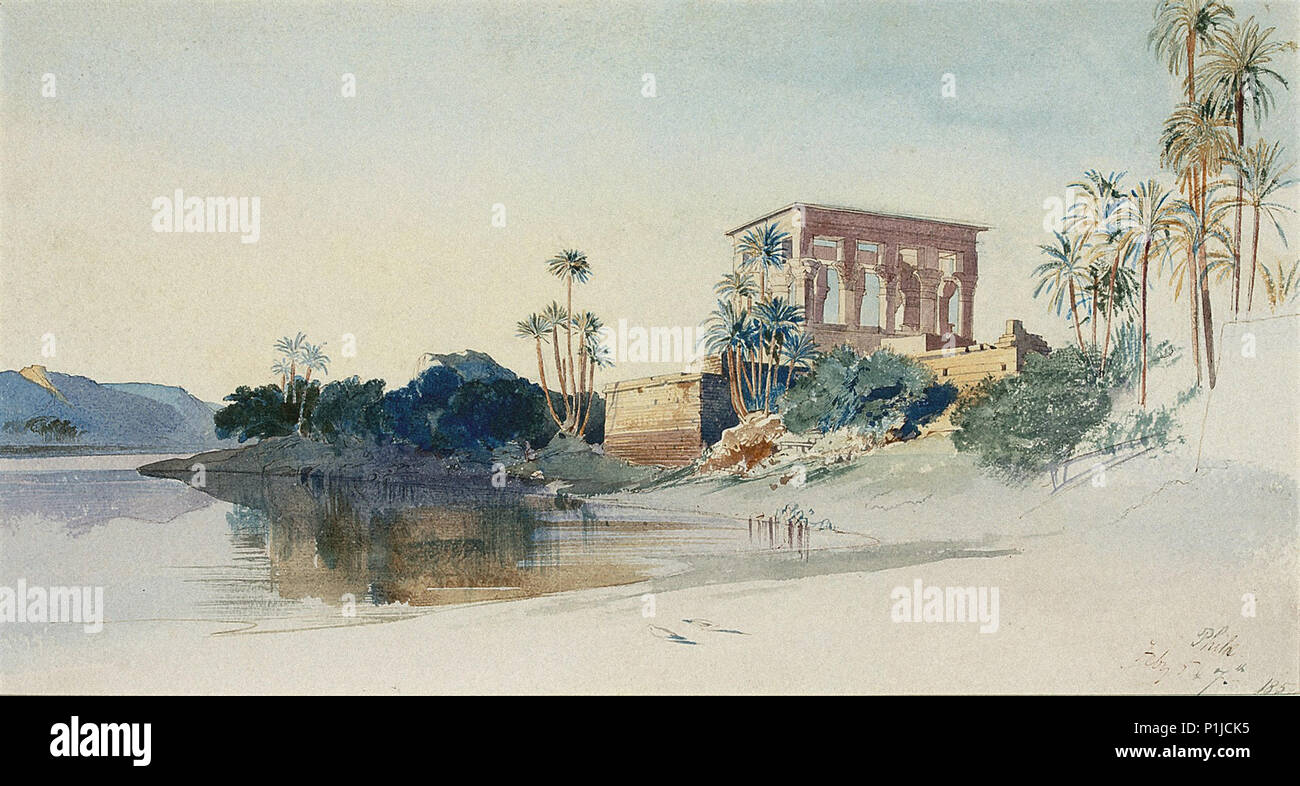 Lear Edward - Philae Egypt 1 Stock Photo - Alamy