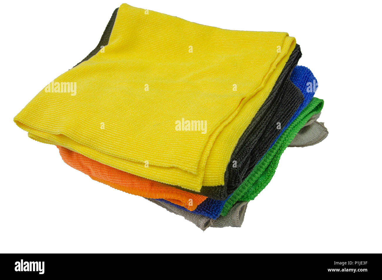 Microfiber cloth on the white background Stock Photo - Alamy