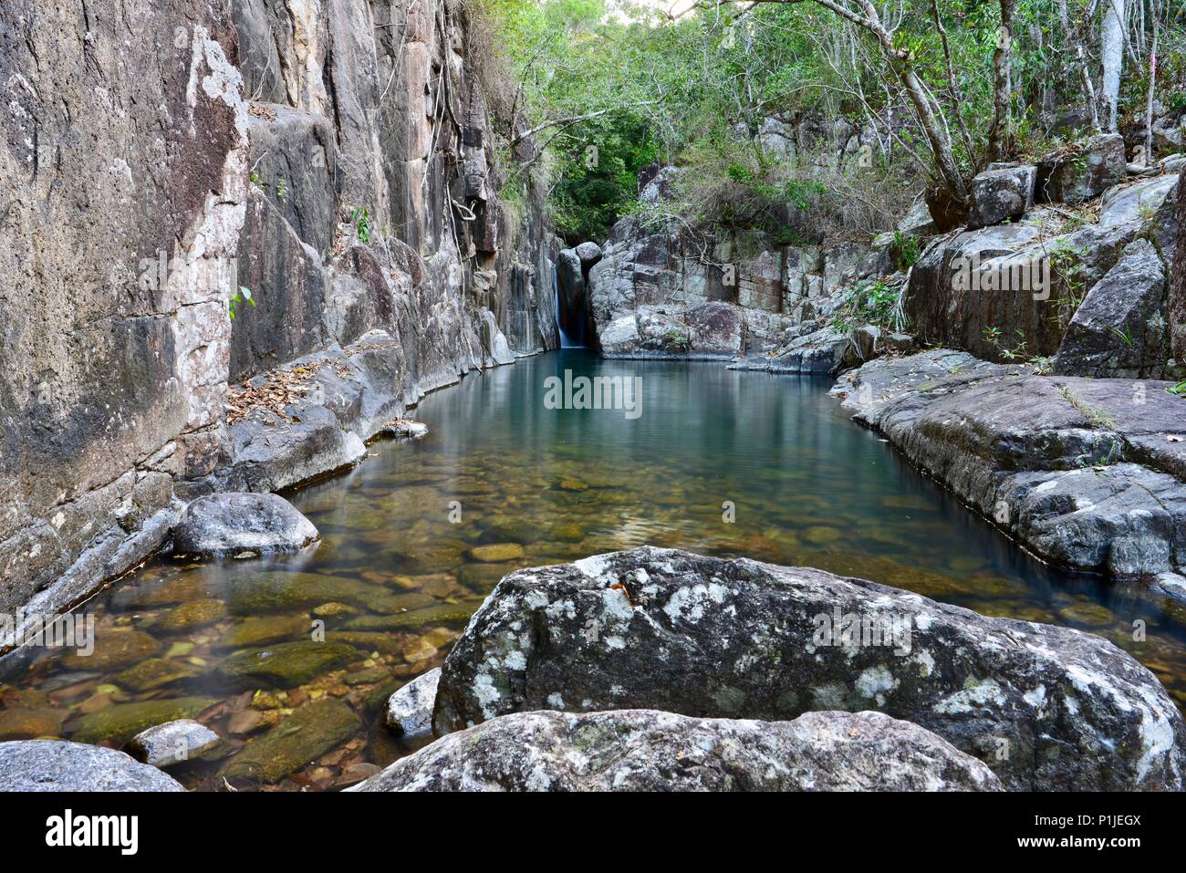 The natural tranquil beauty of Gorge falls, Paluma Range National Park ...