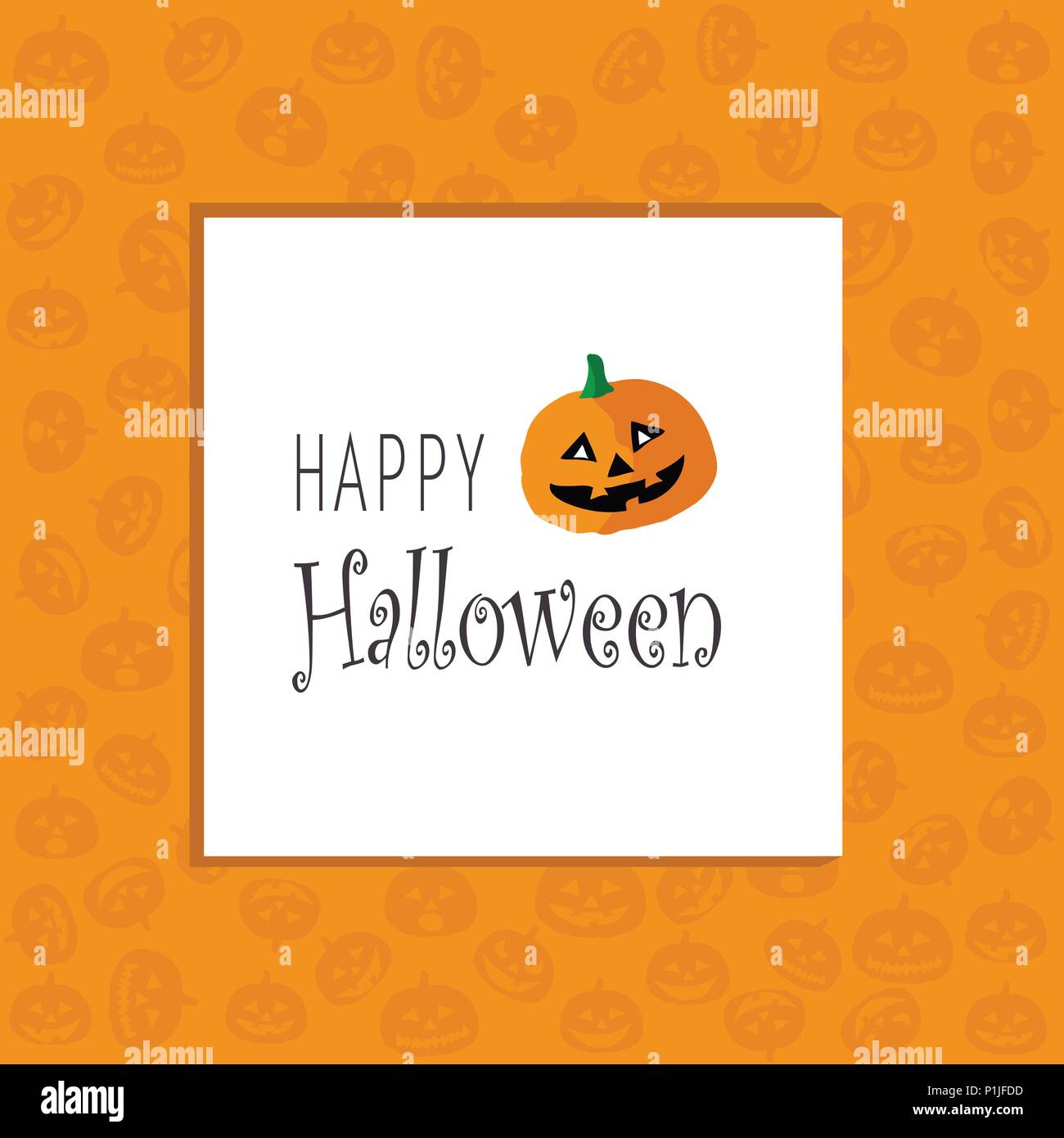 Happy Halloween greeting card Stock Vector Image & Art - Alamy