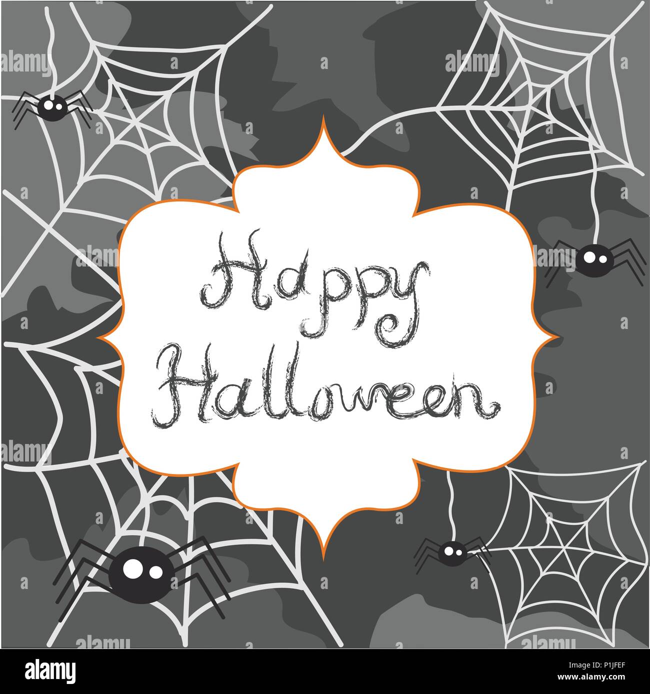 Halloween greeting card, vector illustration Stock Vector Image & Art ...