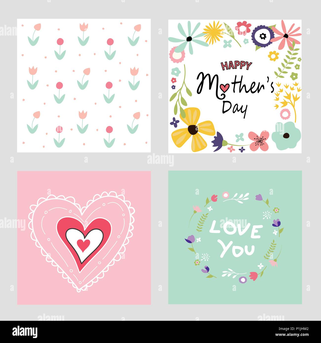 Mothers day greeting cards Stock Vector Images - Alamy
