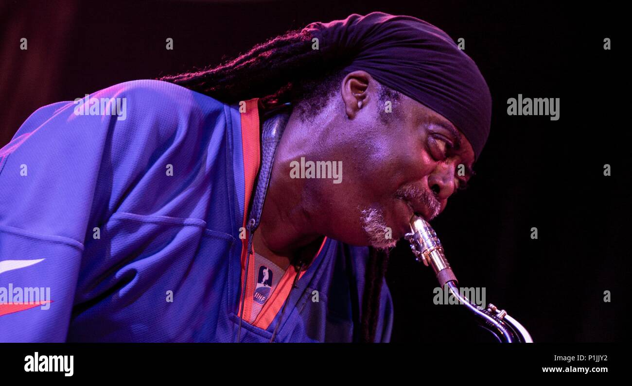 Courtney Pine Artist: Alan John Ainsworth Stock Photo - Alamy